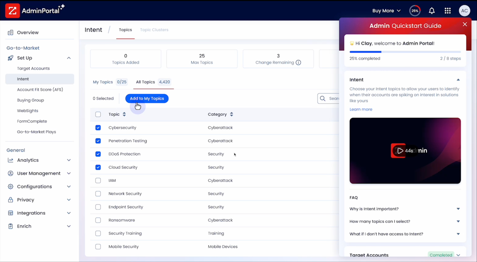 Overview of ZoomInfo Copilot Admin Portal