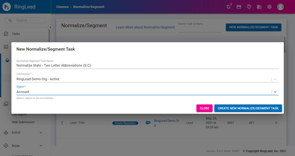 How to Set Up Normalization in RingLead