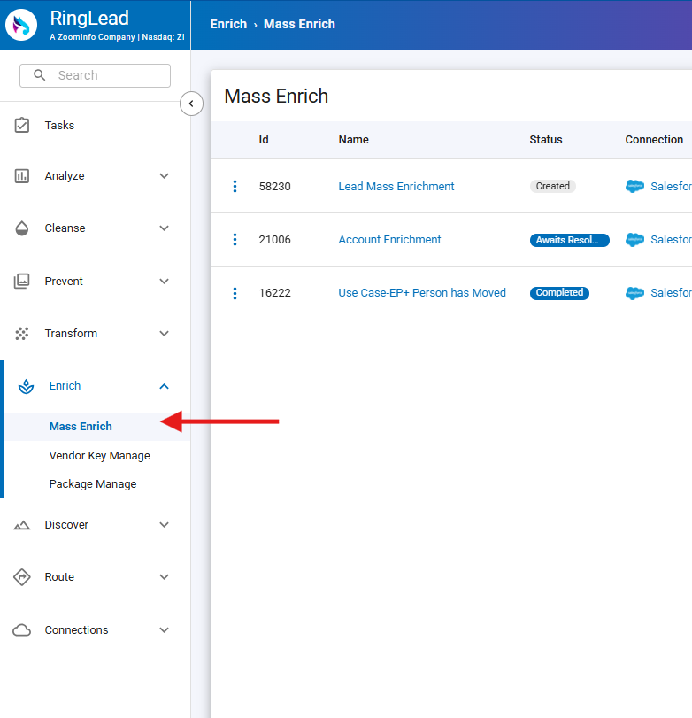 How to Set Up Mass Enrich for Eloqua in RingLead