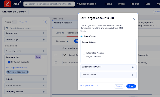 How to Use Target Accounts with ZoomInfo Copilot